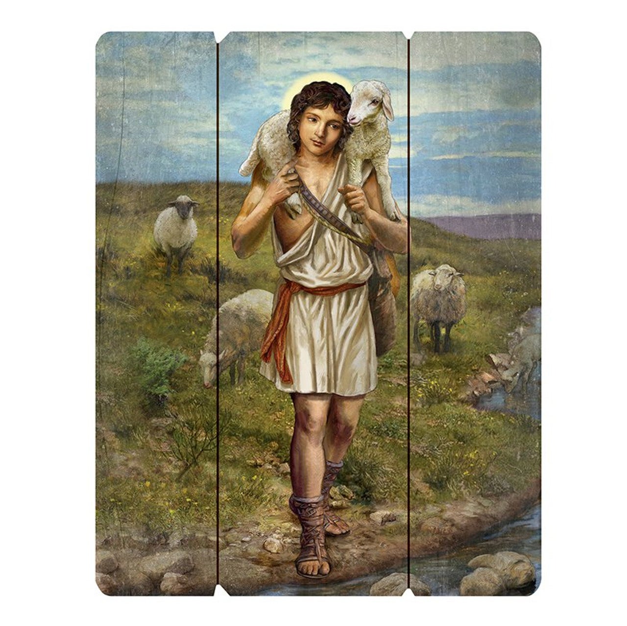 Wood Pallet Sign - Good Shepherd | Custom Rosaries and Religious Articles