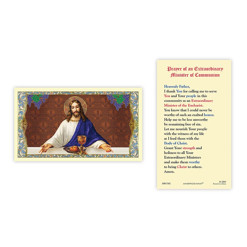 Laminated - Prayer for Extraordinary Minister - 800-7502 | Custom ...