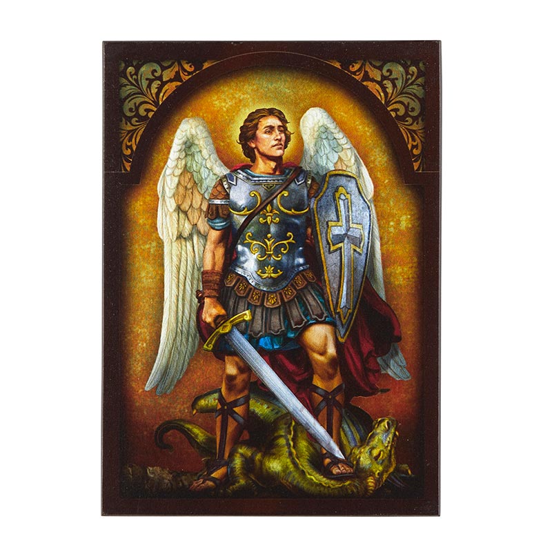 Saint Michael Plaque 5x7 | Custom Rosaries and Religious Articles