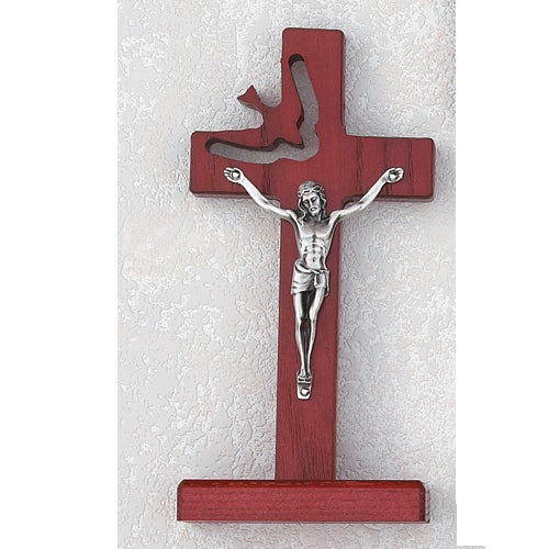 6" Cherry Standing Holy Spirit Crucifix | Custom Rosaries and Religious ...