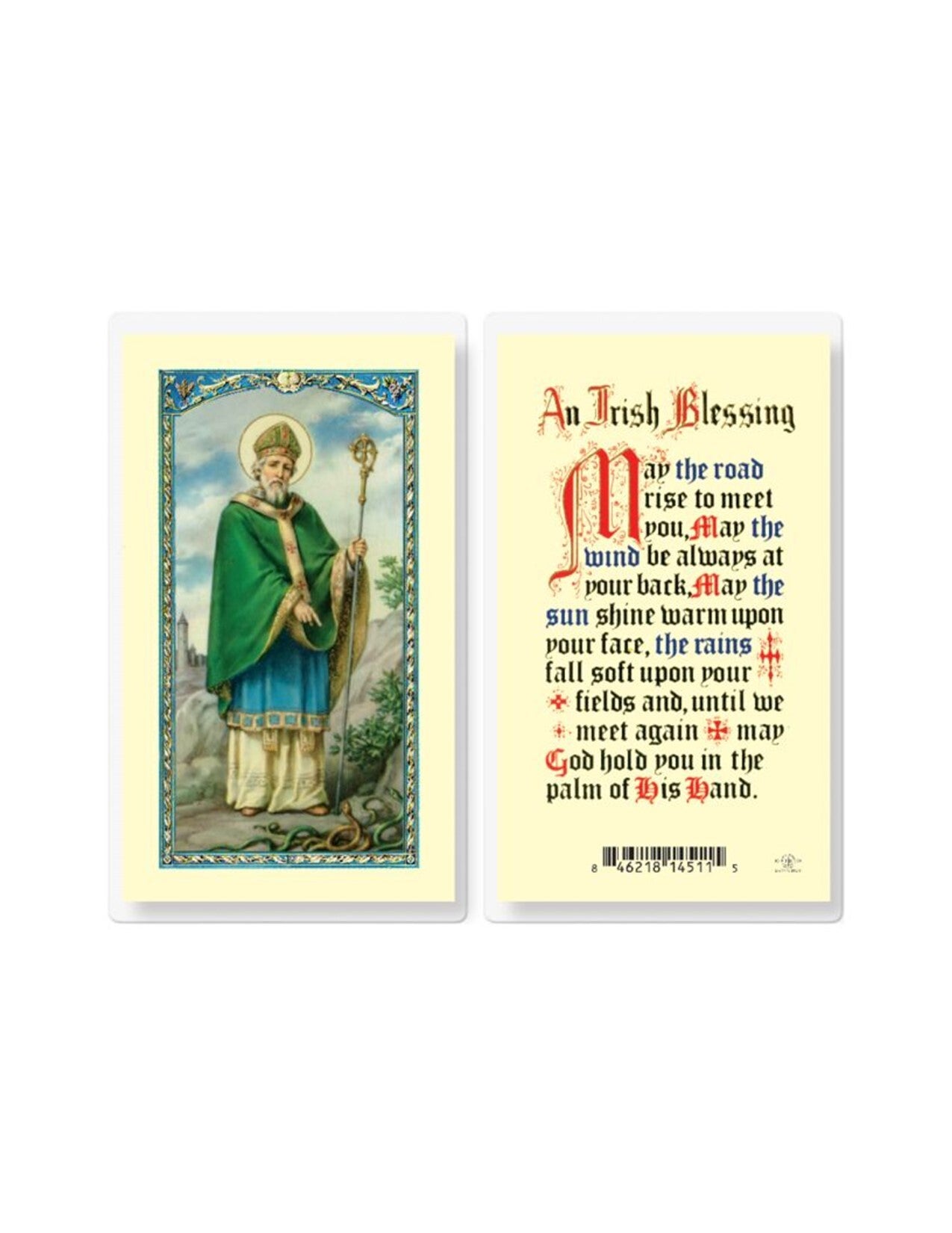 Laminated - Saint Patrick An Irish Blessing Holy Card | Custom Rosaries ... Laminated - Saint Patrick An Irish Blessing Holy Card | Custom Rosaries ...