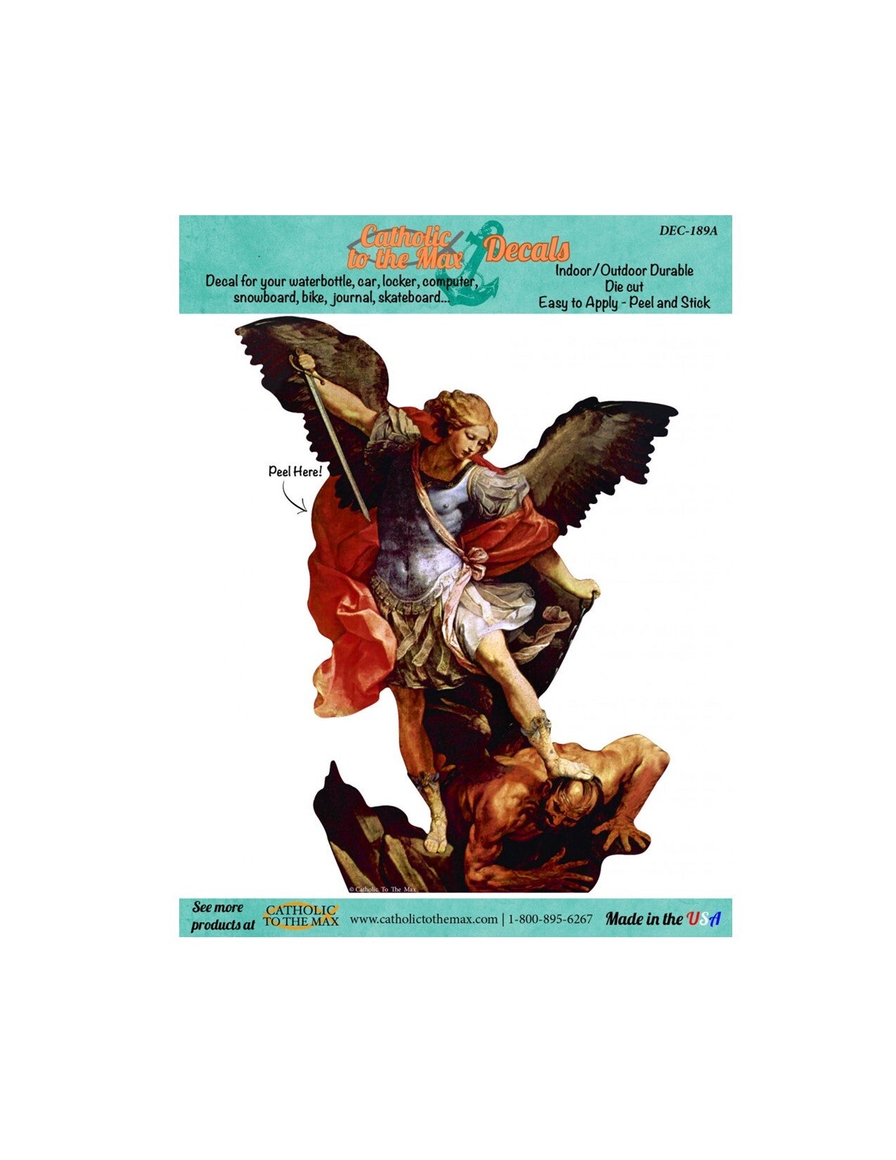 Decal - St. Michael the Archangel | Custom Rosaries and Religious Articles