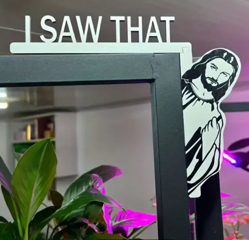 Jesus Door Frame Corner Decoration - "I Saw That" - Left or Right ...